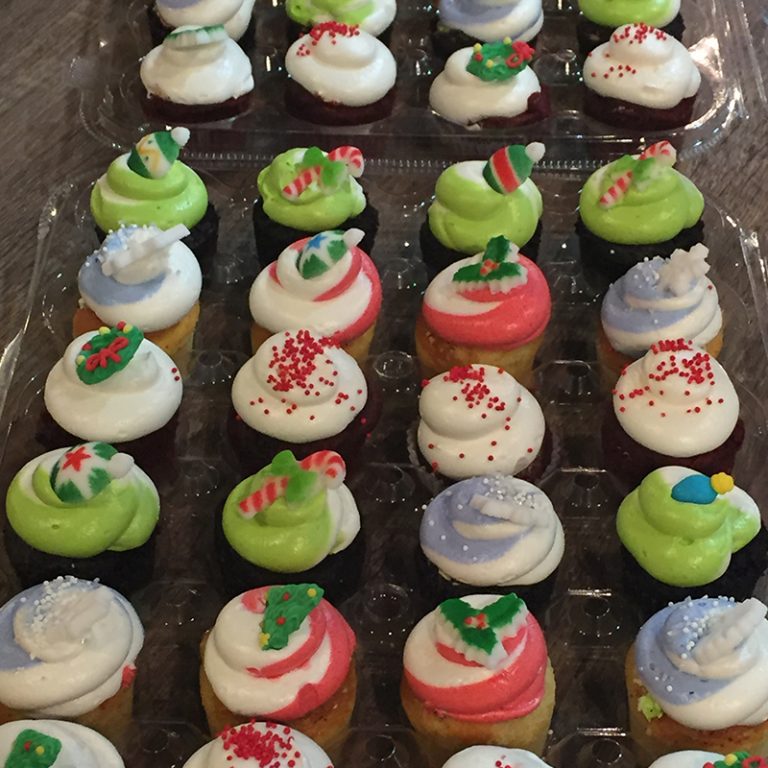 Winter Mini Cupcake Assortment — Amphora Bakery decorated cupcakes